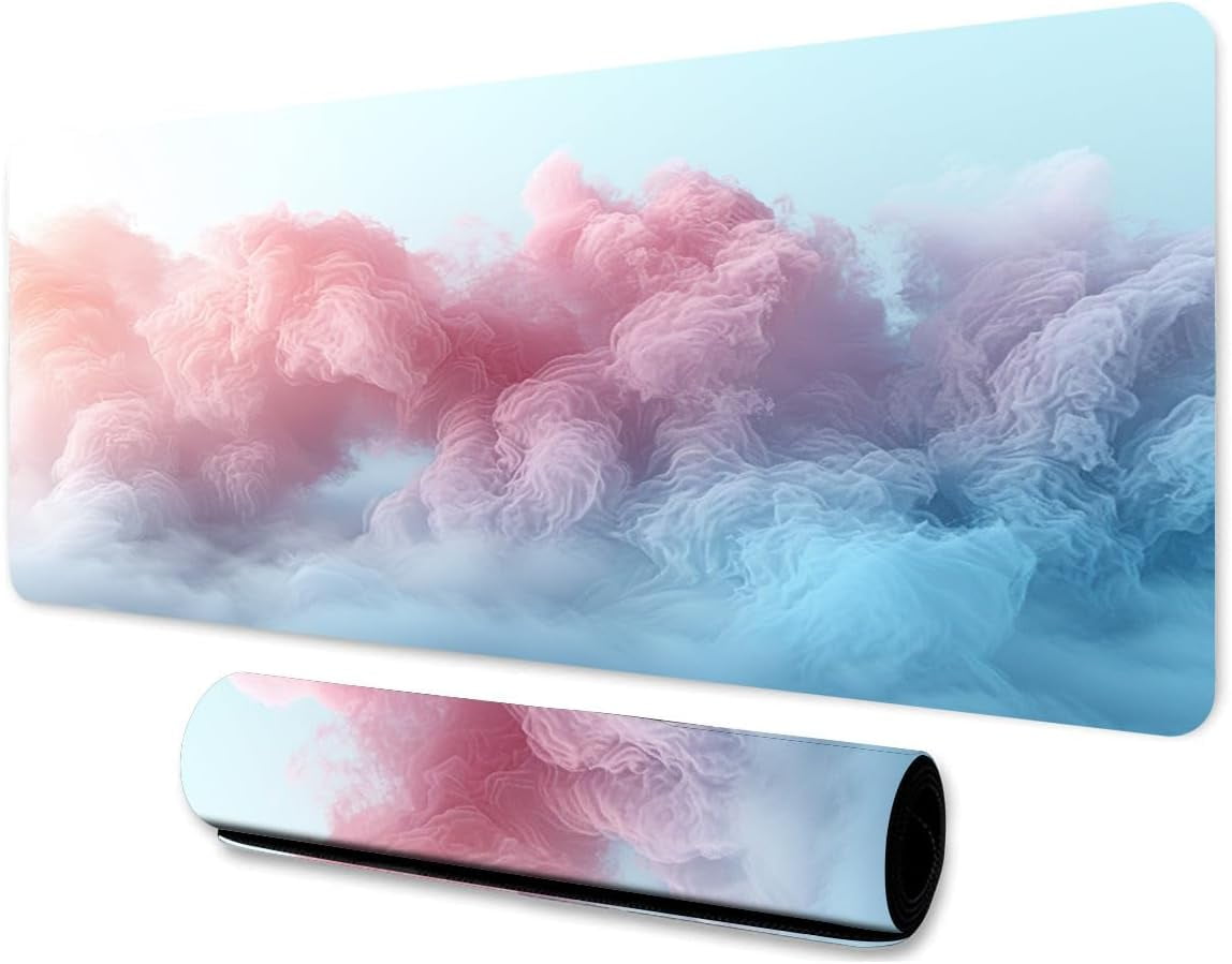 Cloud Large Mouse Pad 31.5x11.8 Inches Fantastic Cartoon Starry Sky ...