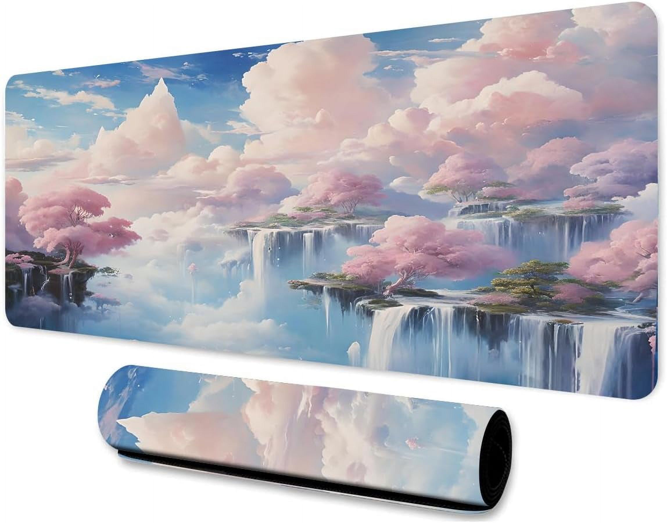 Cloud Large Mouse Pad 31.5x11.8 Inches Fantasy Wonderland Fairy Tales ...