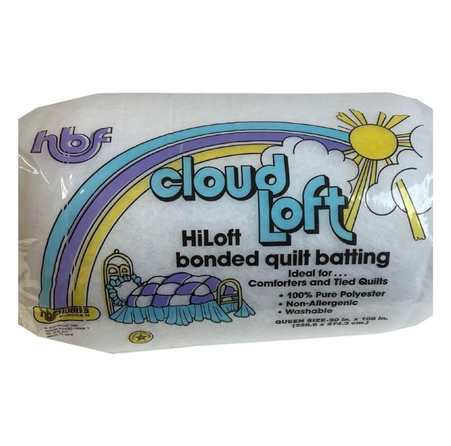 Cloud Loft Polyester Batting Package 90" X 108" - Walmart.com