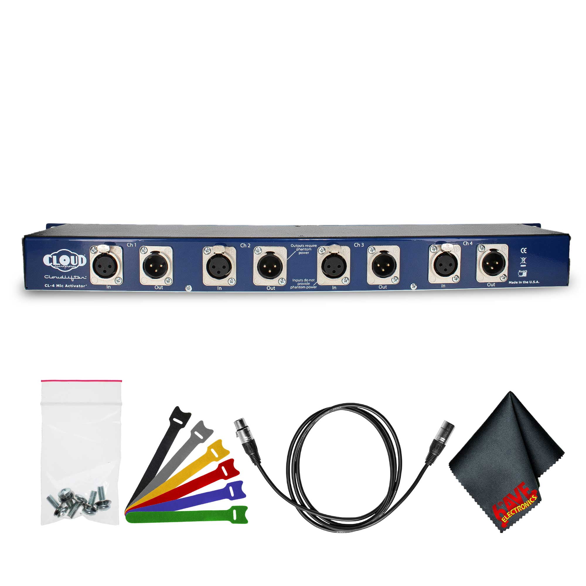 Cloud Microphones Cloudlifter CL-4 Rackmount Mic Activator + XLR Male ...