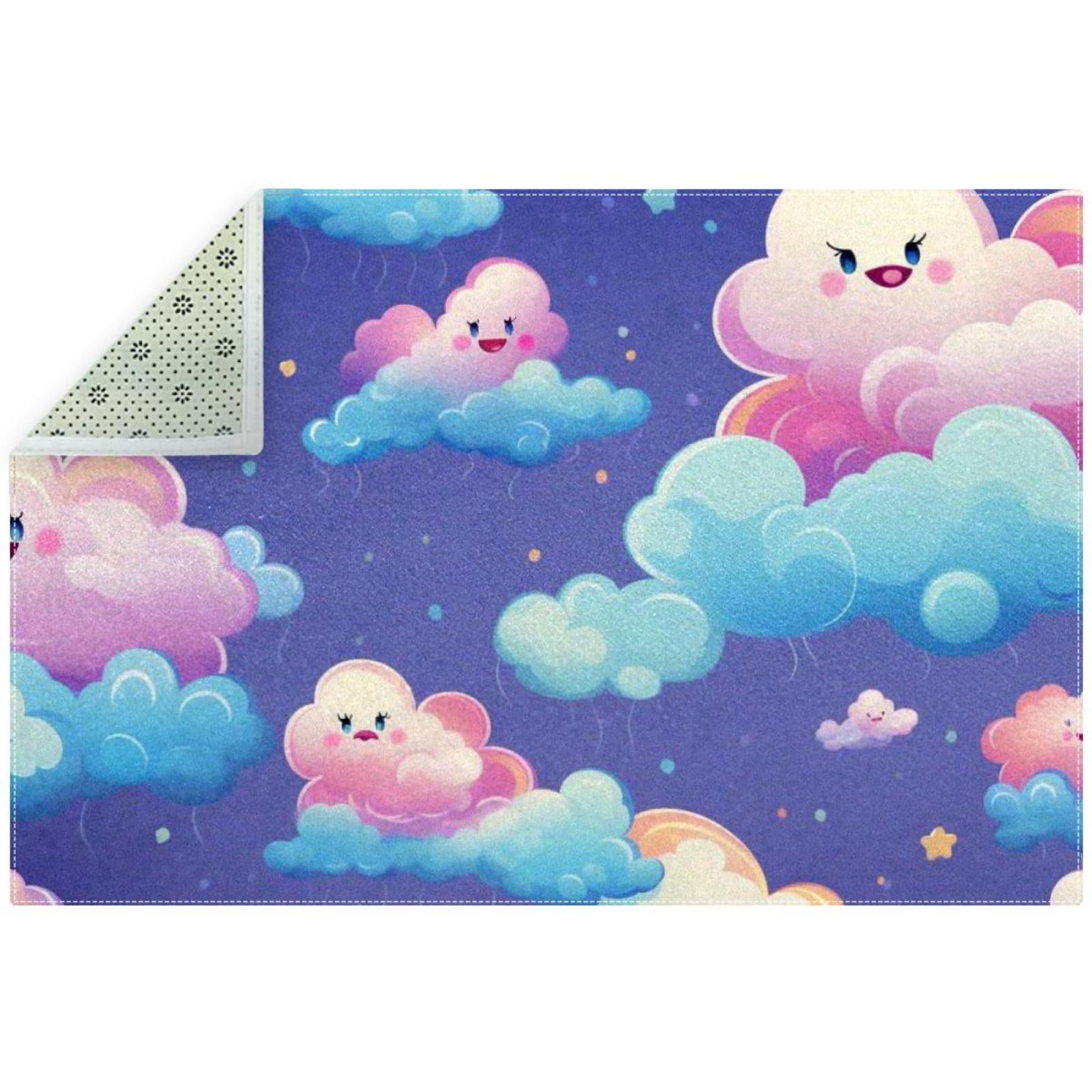 Cloud Modern Geometric Area Rug with Polyester Material for Living Room ...