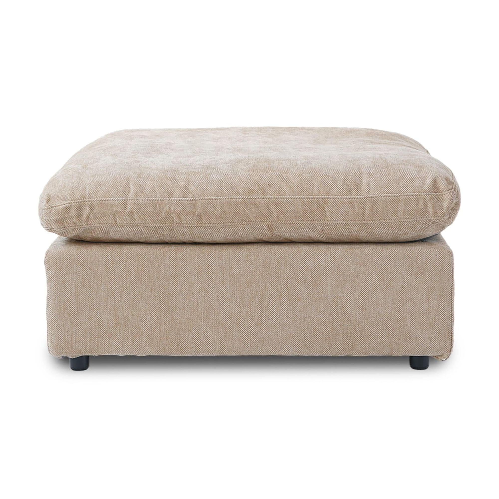 Cloud Modular Sectional Sofa, Linen Blend Fabric Ottoman Module Couches ...