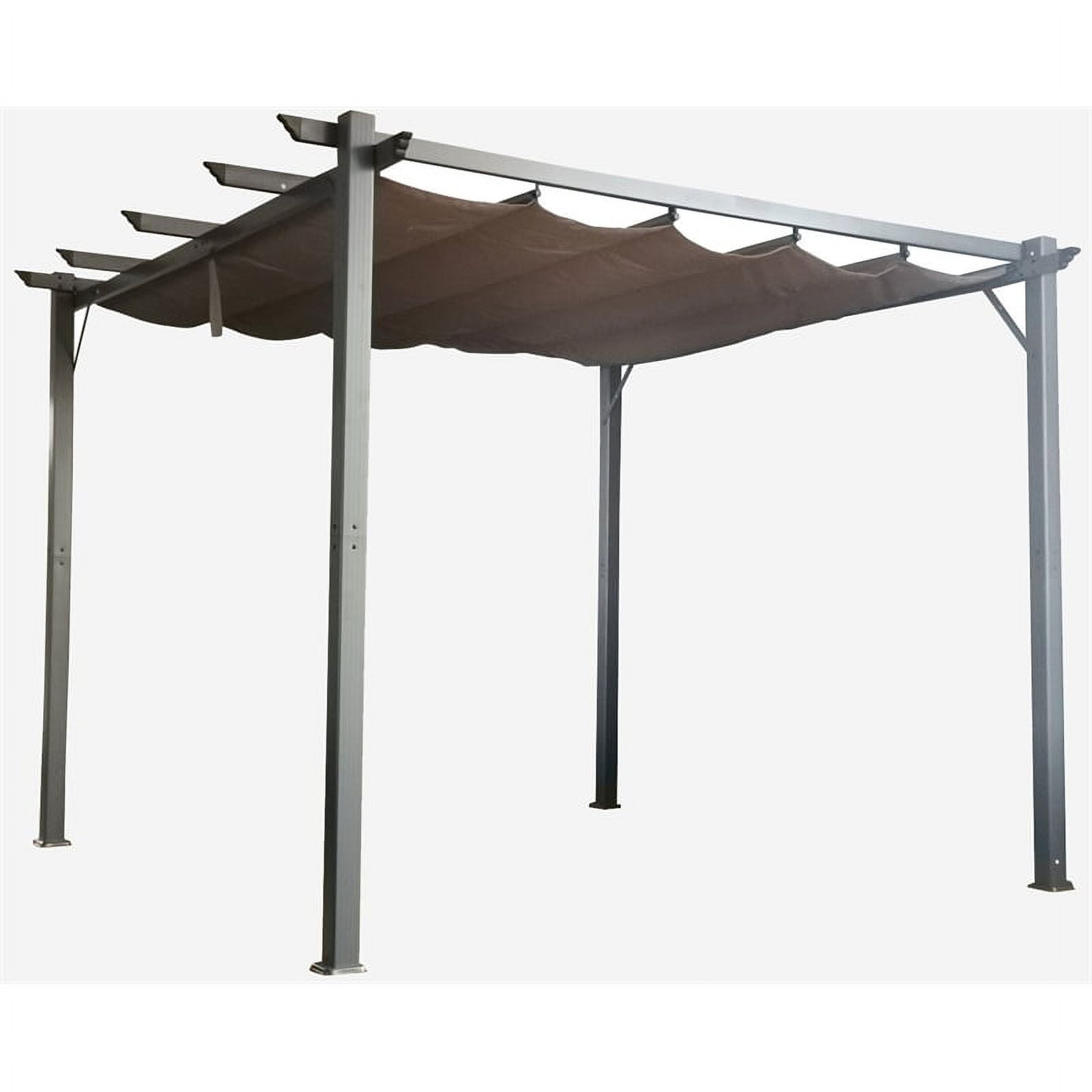 Cloud Mountain Patio Pergola 10x10 Flat Hanging KD in Khaki - Walmart.com
