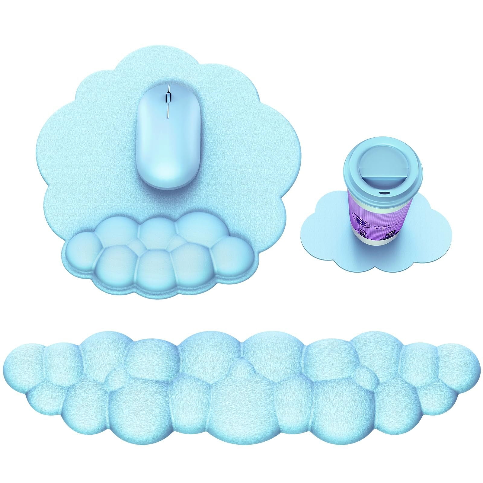 Cloud Mouse Pad with Wrist Rest, Cloud Keyboard Wrist Rest, Wrist Rest ...