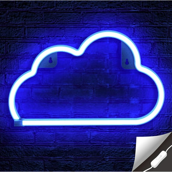 Cloud Neon Sign, Blue Cloud Neon Light with /Off , Cloud Sign for Wall ...