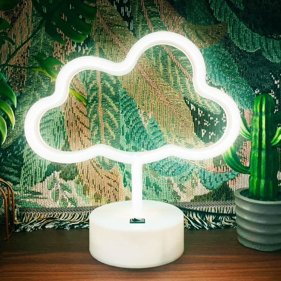 Cloud Neon Sign - White Cloud Light for Decor, / , Aesthetic Neon Sign ...