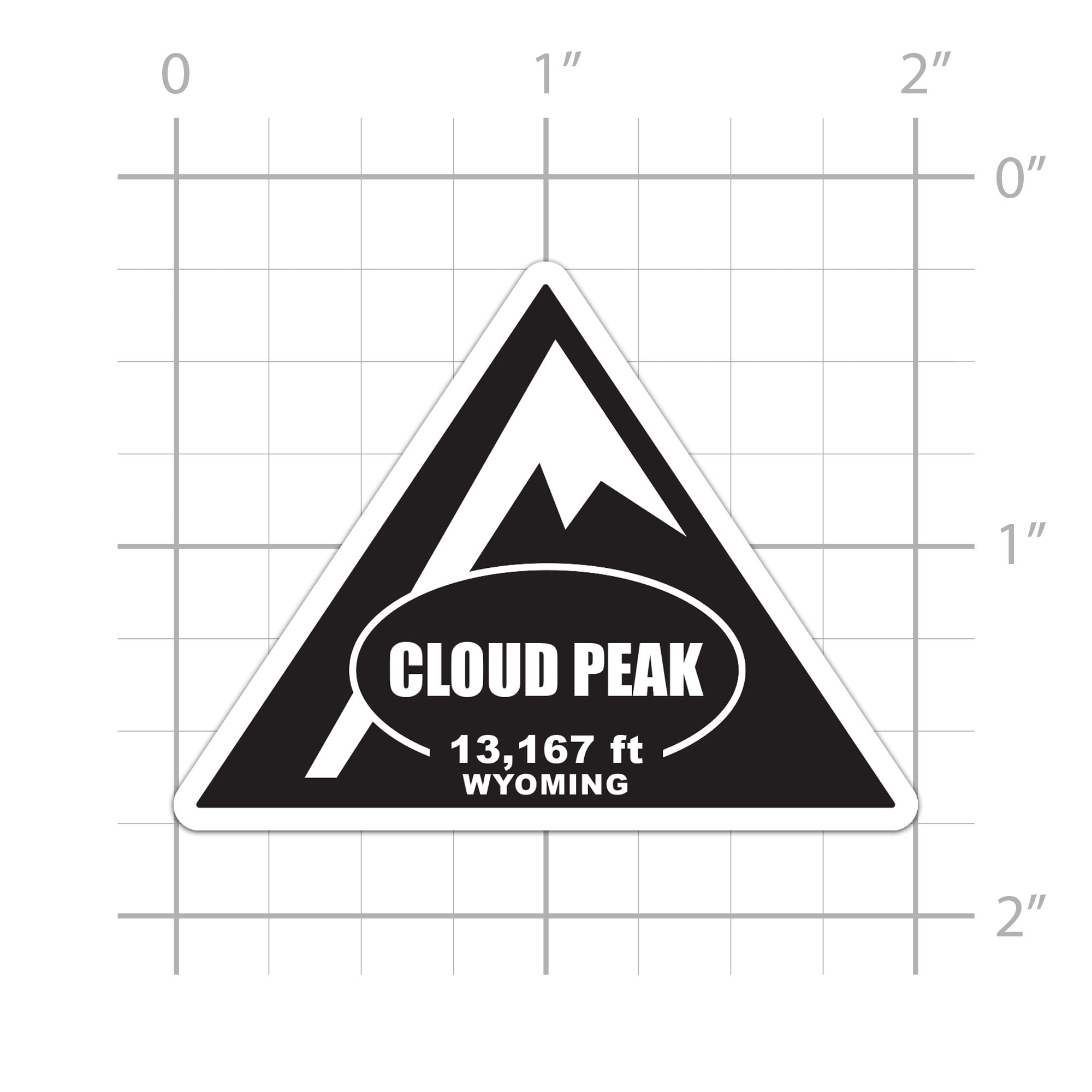 Cloud Peak Sticker for water bottle phone tumbler hard hat wyoming ...