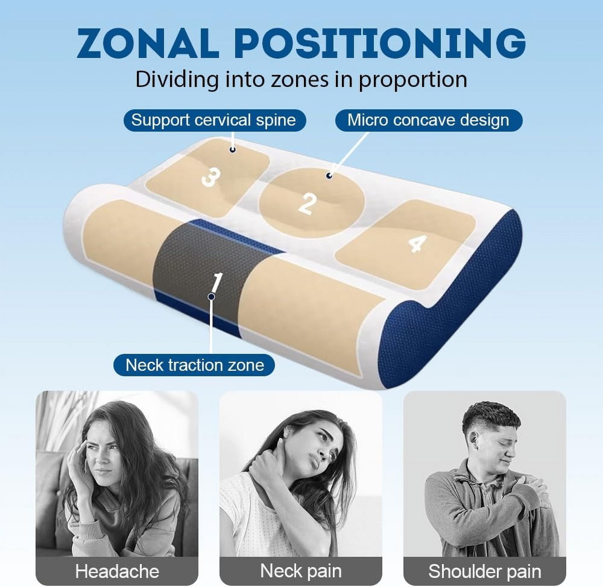 Cloud Pillow with Neck Support, Sleep Enhancing Cervical Traction ...