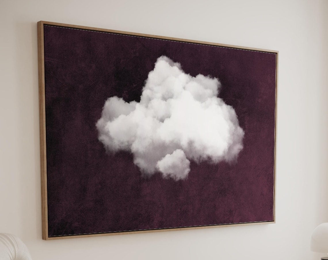 Cloud Print, Gift Modern Abstract Wall Art, Minimalist Wall Art, Large ...