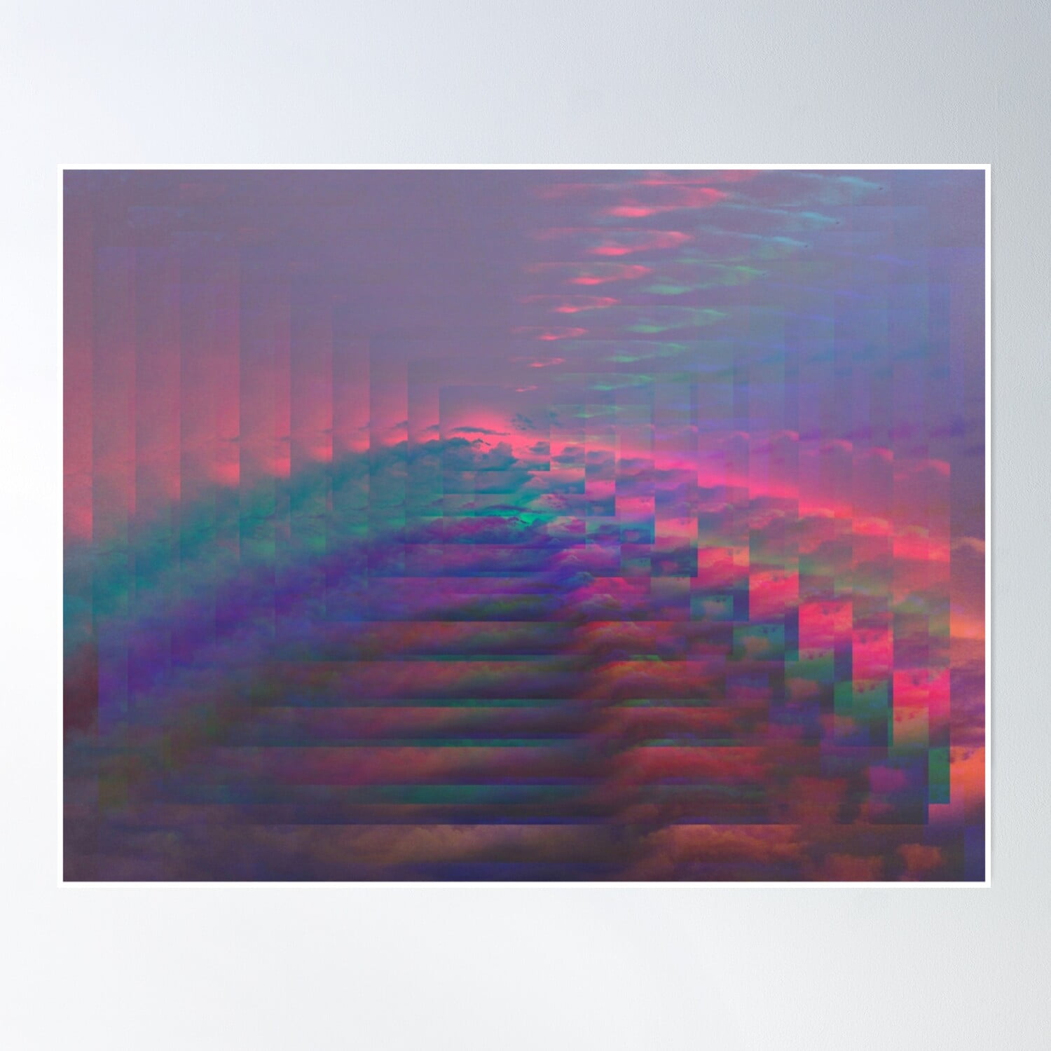 Cloud Prism Poster Wall Art, Modern Wall Decor, 12x18 UNFRAMED ...