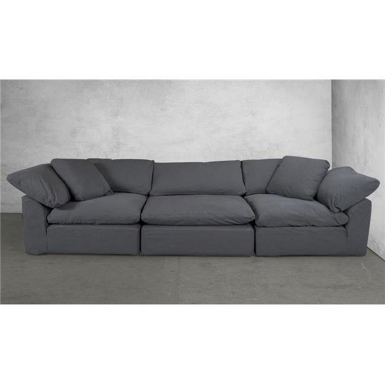 Cloud Puff Modular Sofa High Performance Slipcover Fabric - Grey 3 ...