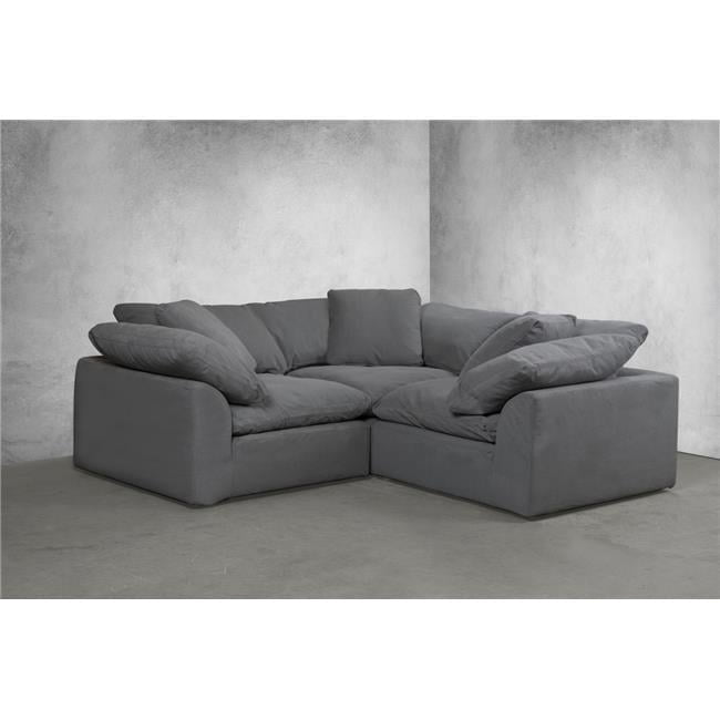 Cloud Puff Slipcovered Modular Sectional Sofa - Performance Gray 3 ...