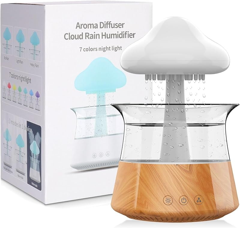Cloud Rain Humidifier for Bedroom & Large Room Water Drip Humidifier ...