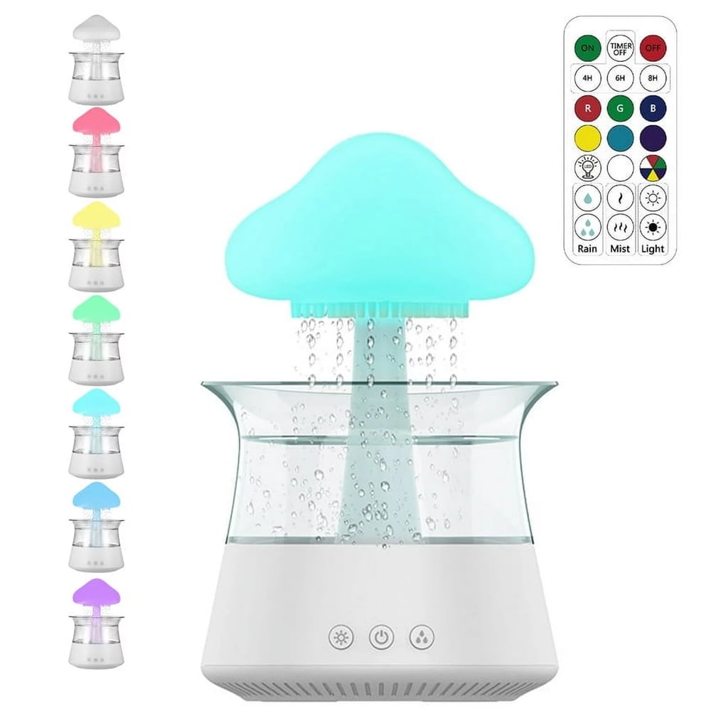 Yolispa Rain Cloud Humidifier Water Drip, 2 in 1 Humidifier with ...