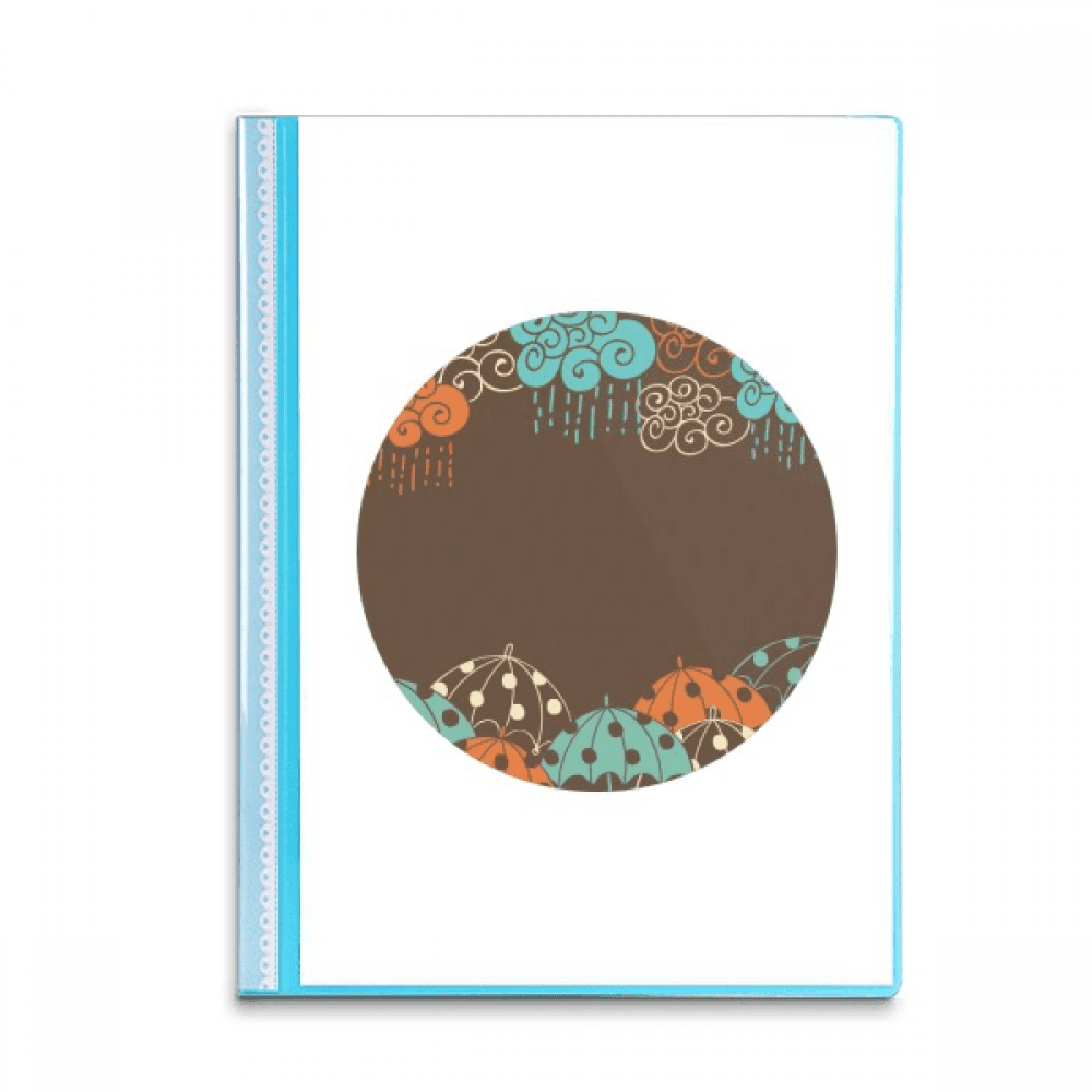 Cloud Rain Umbrella Weather Pattern Book Sheet Protectors Portfolio ...