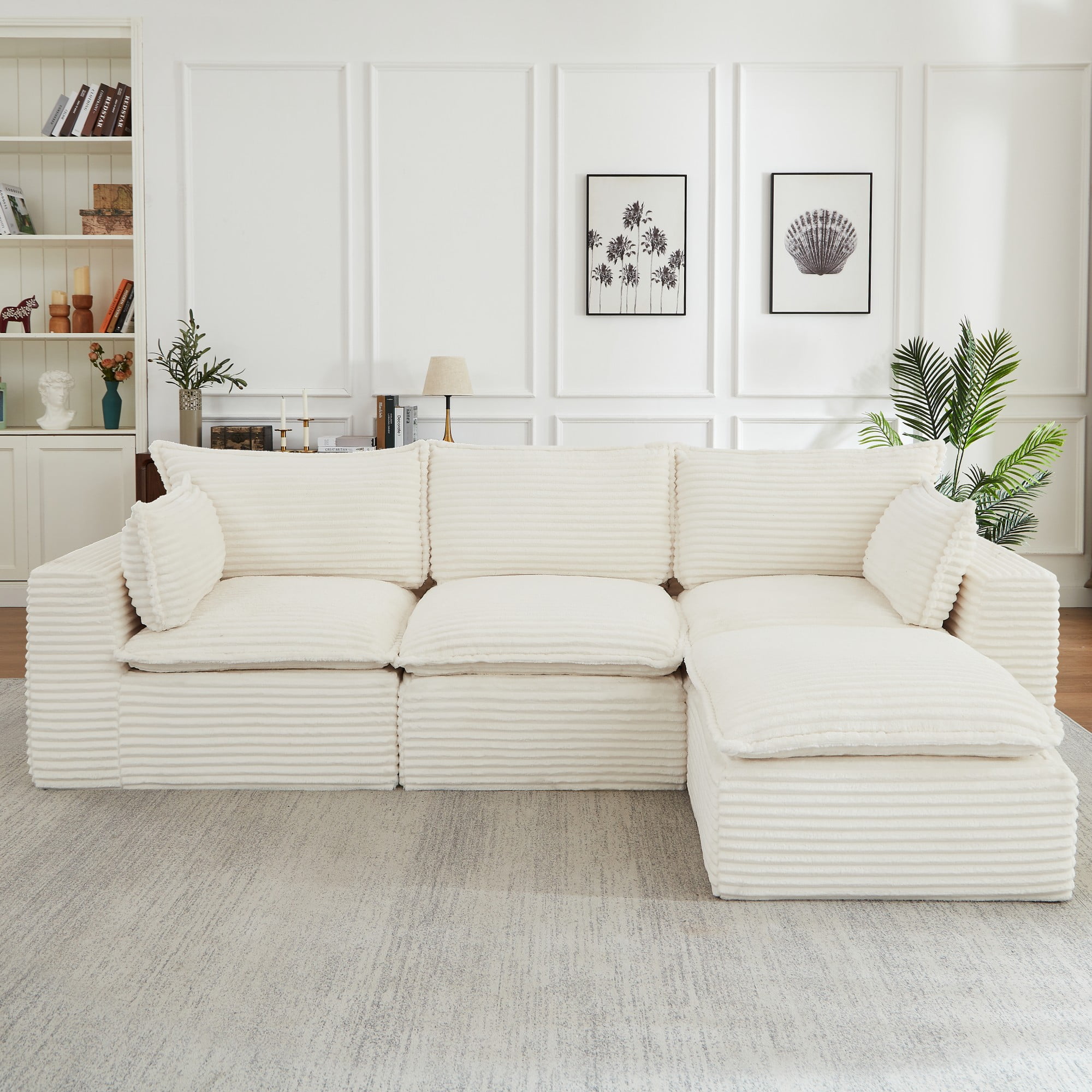 Cloud Sectional Couches for Living Room, Convertible L-Shape Couch with ...