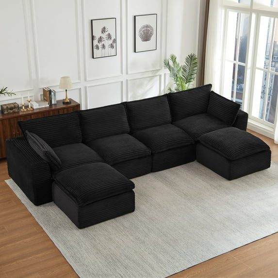 Cloud Sectional Couches for Living Room, Convertible U-Shape Couch with ...