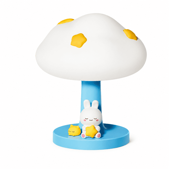 Cloud Shape Warm LED Night Light with Bunny Base, Dimmable Soft Glow ...