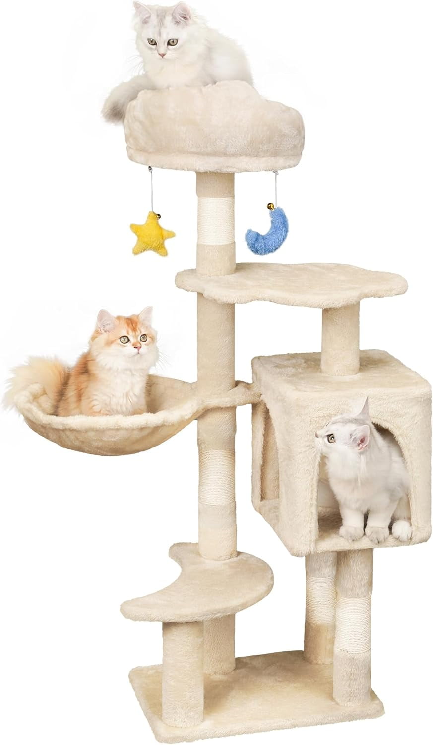 Cloud-Shaped Cat Tree for Kittens Under 6 Months 9lbs, 43" Tall for ...