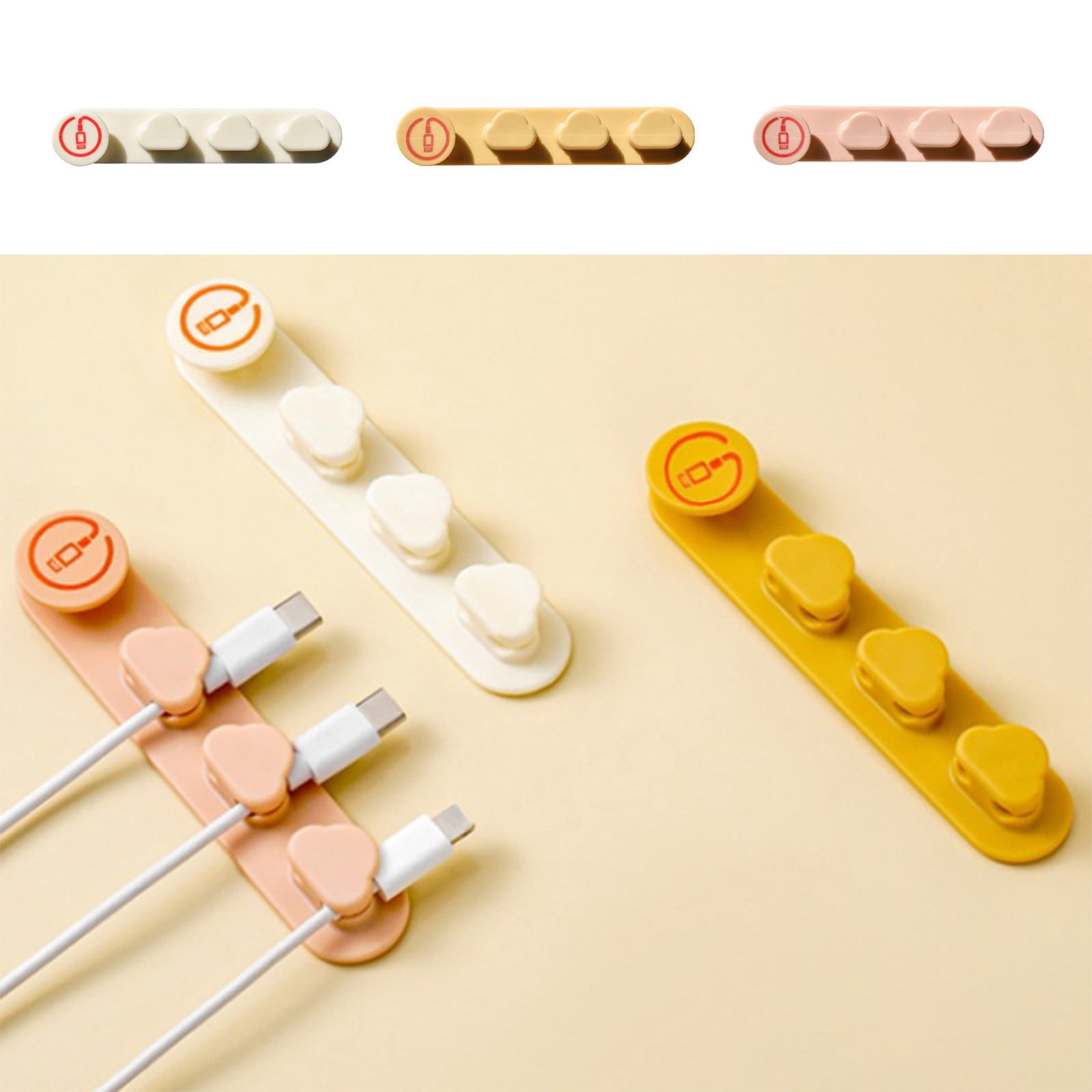 Cloud Shaped Data Cable Holders, Desktop Cable Organizer, Charging ...