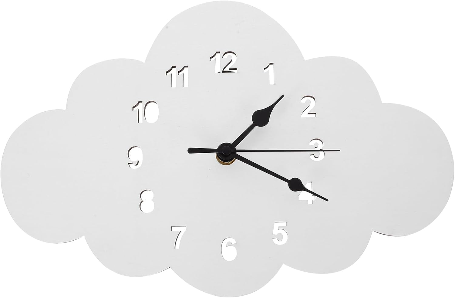Cloud Shaped Silent Wall Clock Wooden Wall Clock for Nursery Kids Room ...