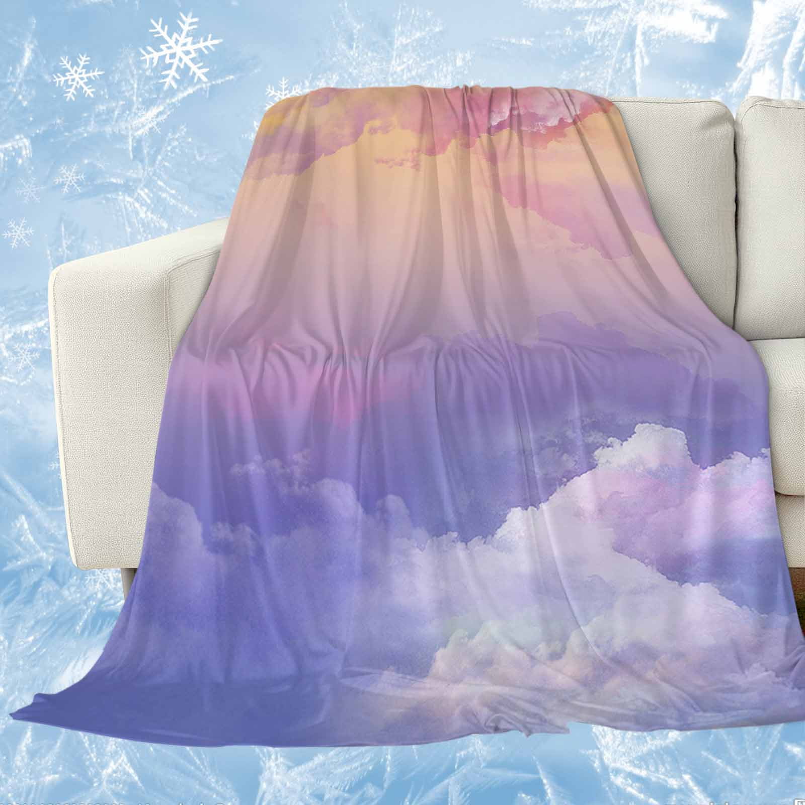 Cloud in the Sky Sunset Cooling Blanket, Lightweight Breathable Summer ...