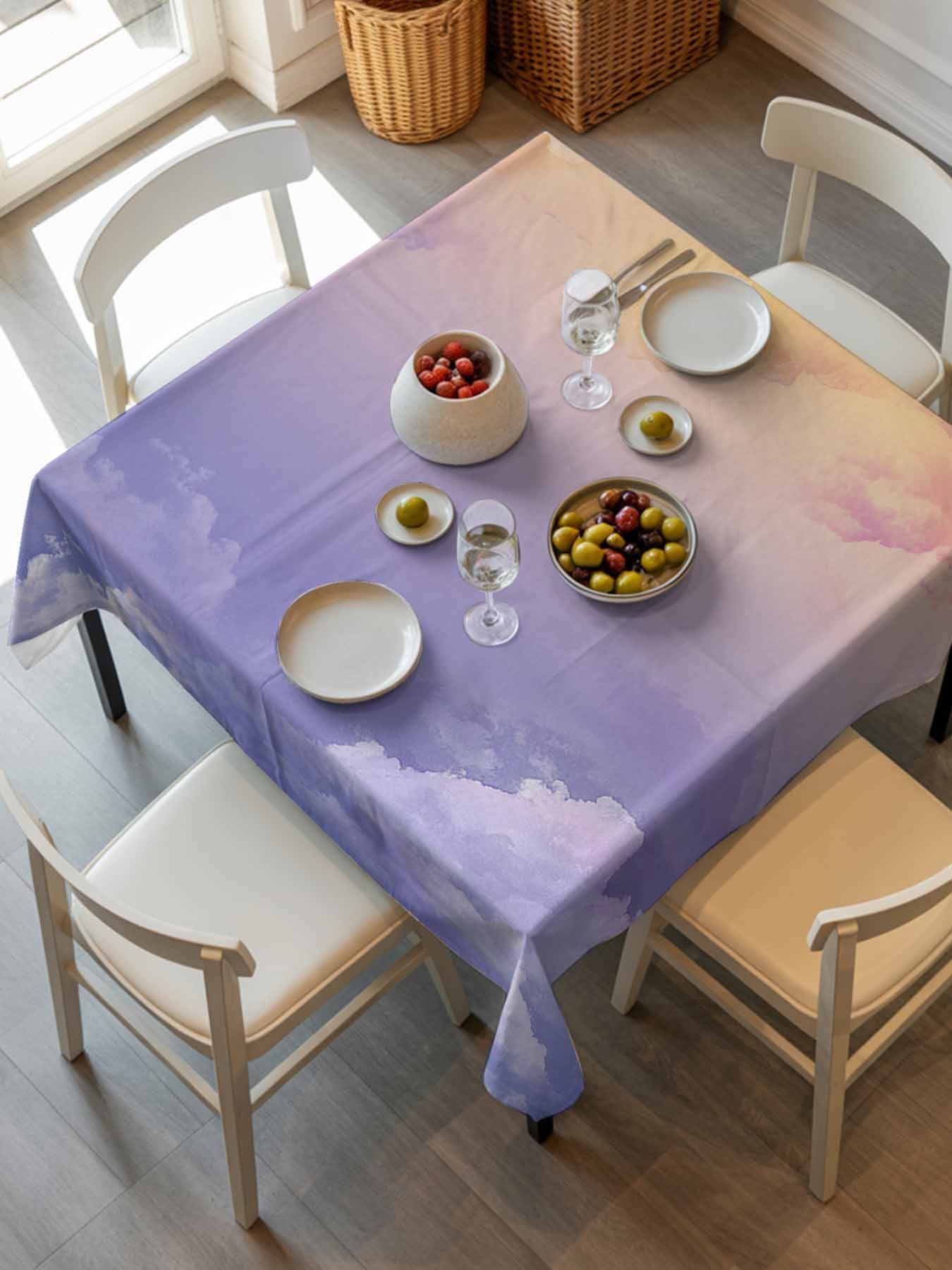 Cloud in the Sky Sunset Tablecloth Square Table Cloth 60x60, Waterproof ...