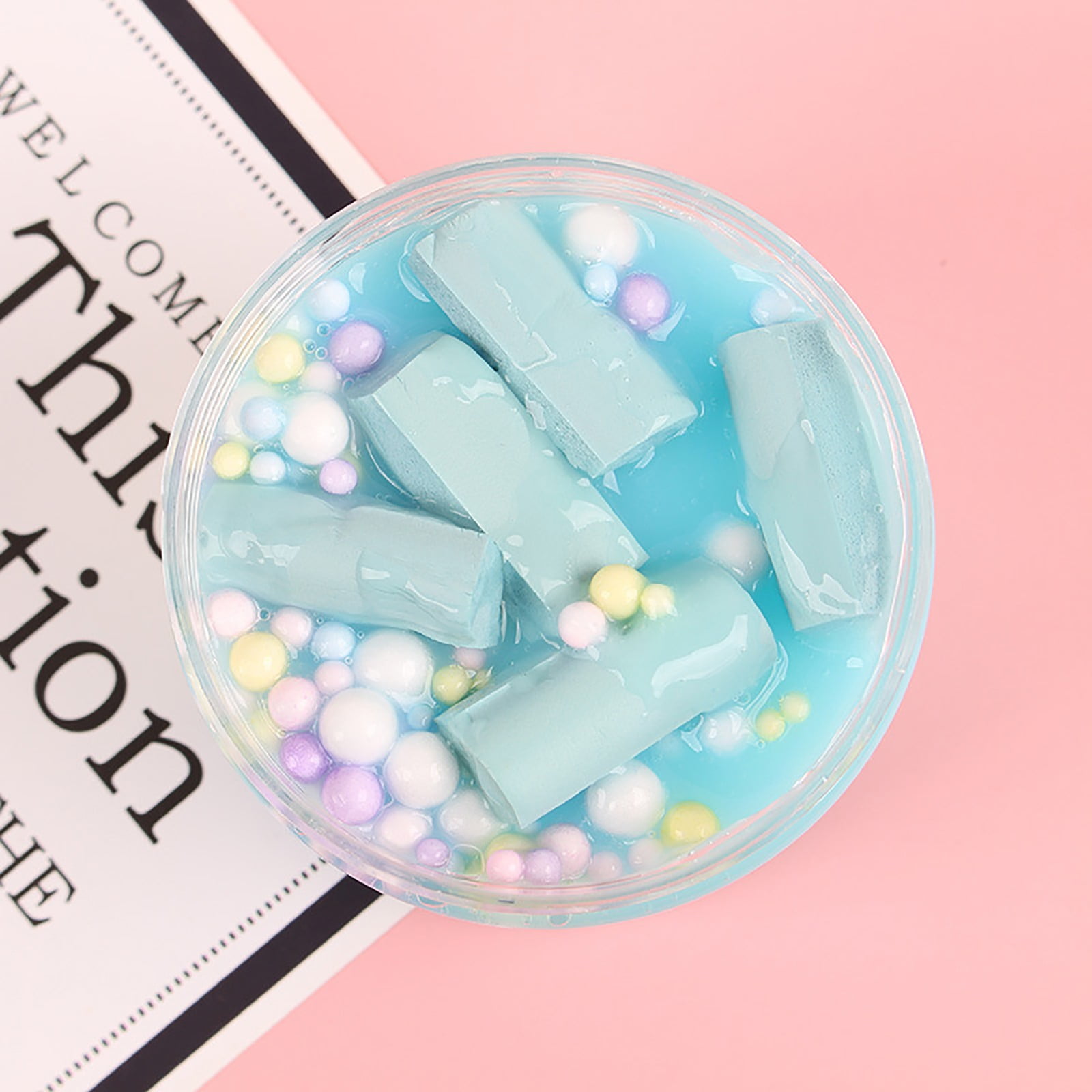 Cloud Slime & Butter Slime with Colorful Beads and Chunky Bits - Fluffy ...