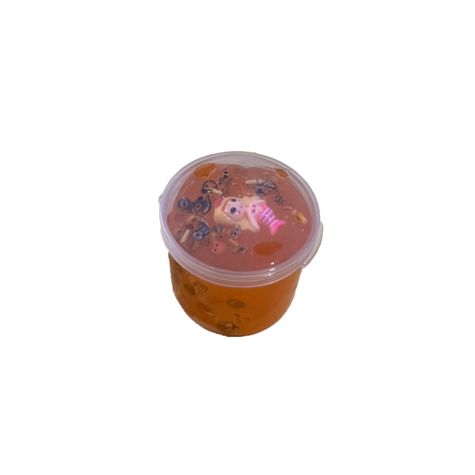 Cloud Slime Butter Slime Peach Slime in Transparent Cylinder with ...