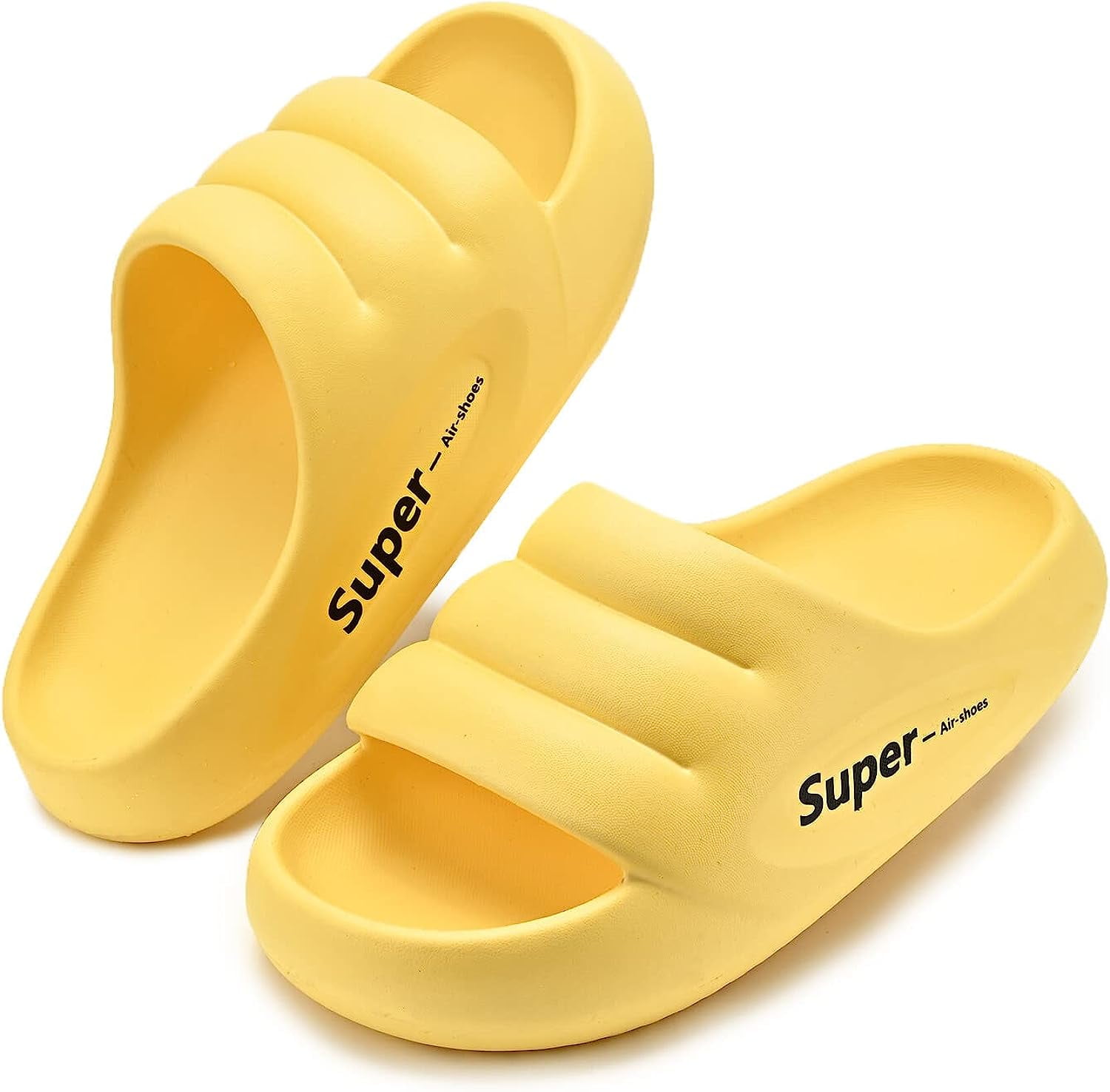 Cloud Slippers for Women Men Soft Open Toe Shower Slides, EVA Anti-Slip ...