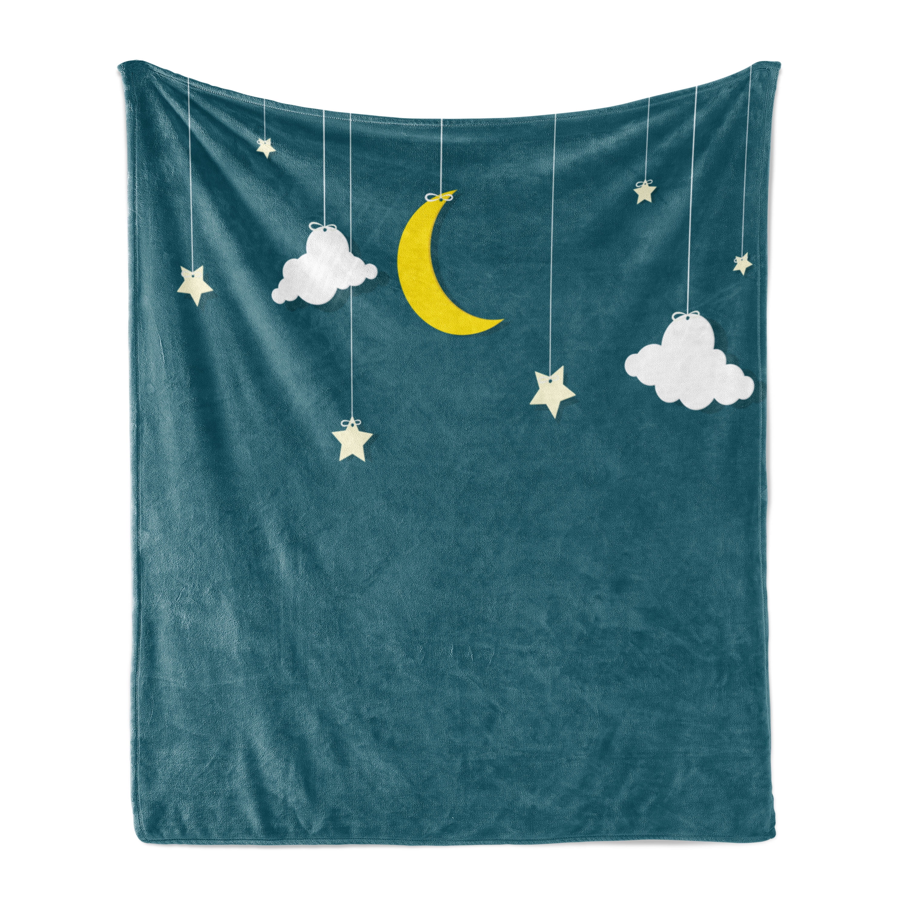 Cloud Soft Flannel Fleece Throw Blanket, Night Sky Illustration with ...