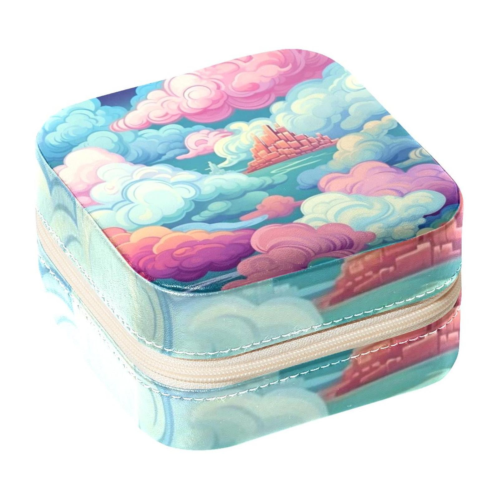 Cloud Square Travel Jewelry Box Earring Necklace Bracelet Holder ...