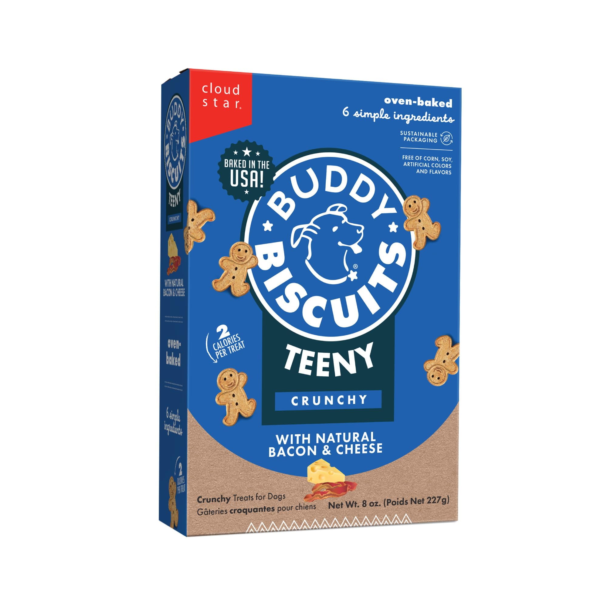 Cloud Star Buddy Biscuits SAF21 8 oz. Box Teeny Crunchy Dog Treats Made ...