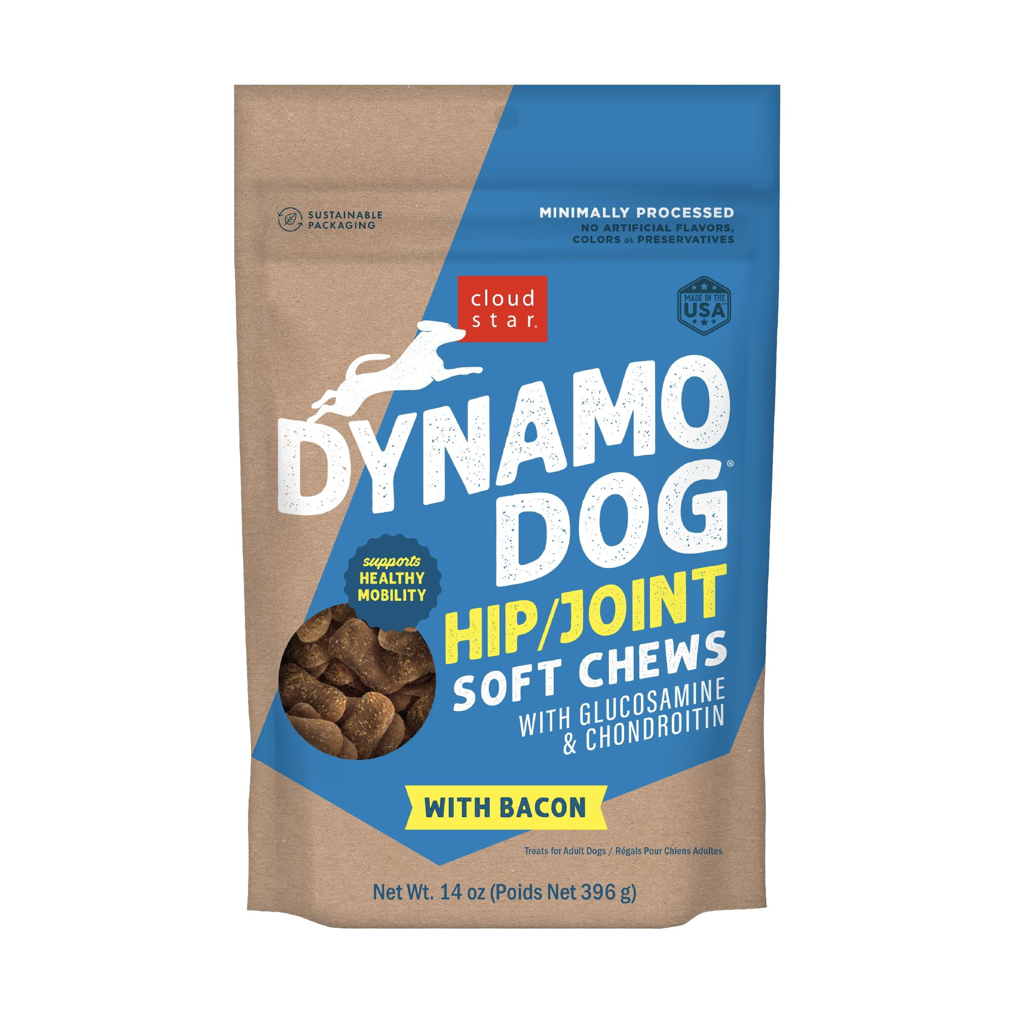 Cloud Star DynamoITSC Dog Soft Chews Hip & Joint Grain Free Dog Treats ...