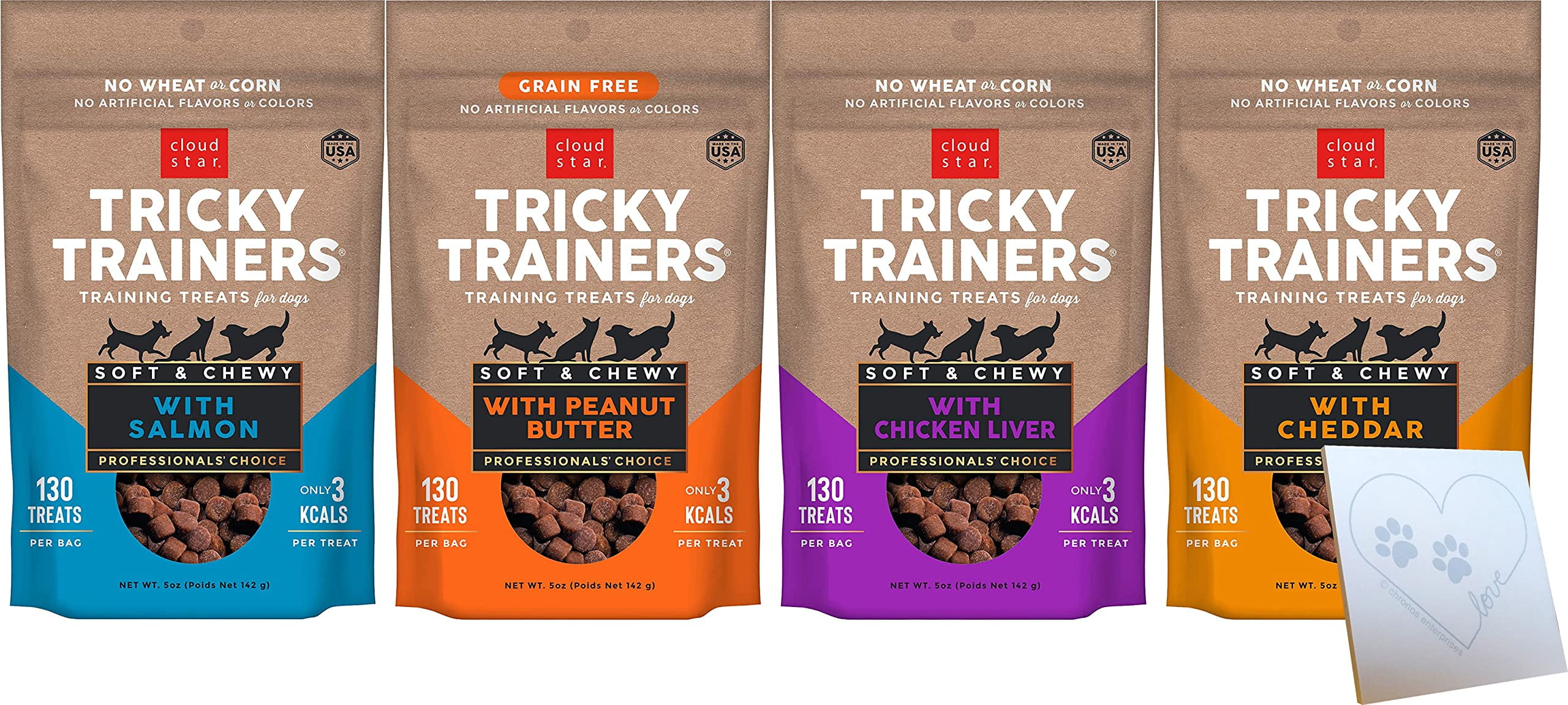 Cloud Star Tricky Trainers Grain-Free Variety Pack - Four Total Flavors ...