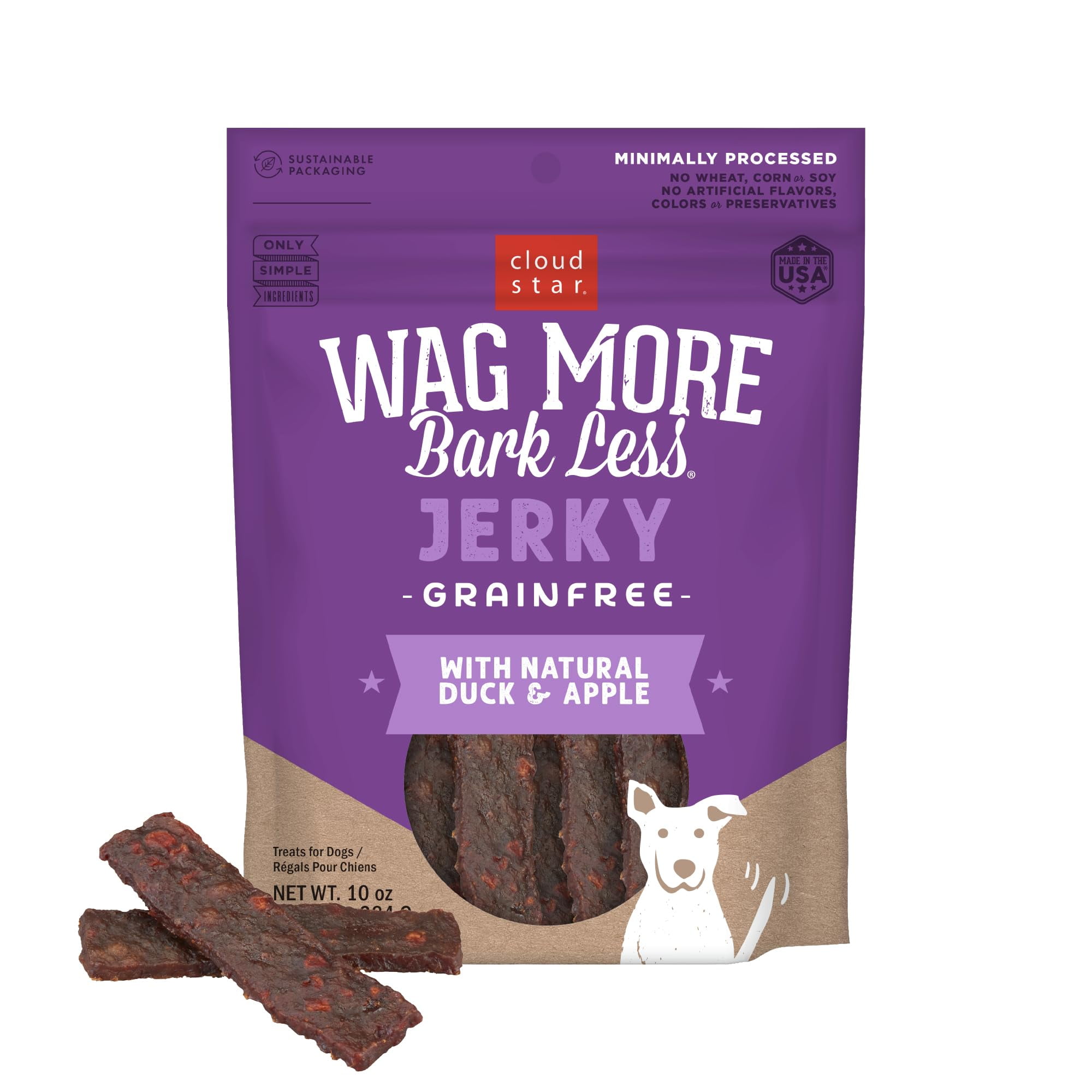 Cloud Star Wag More YPF5 Bark Less 10 oz Grain Free Jerky Dog Treats ...
