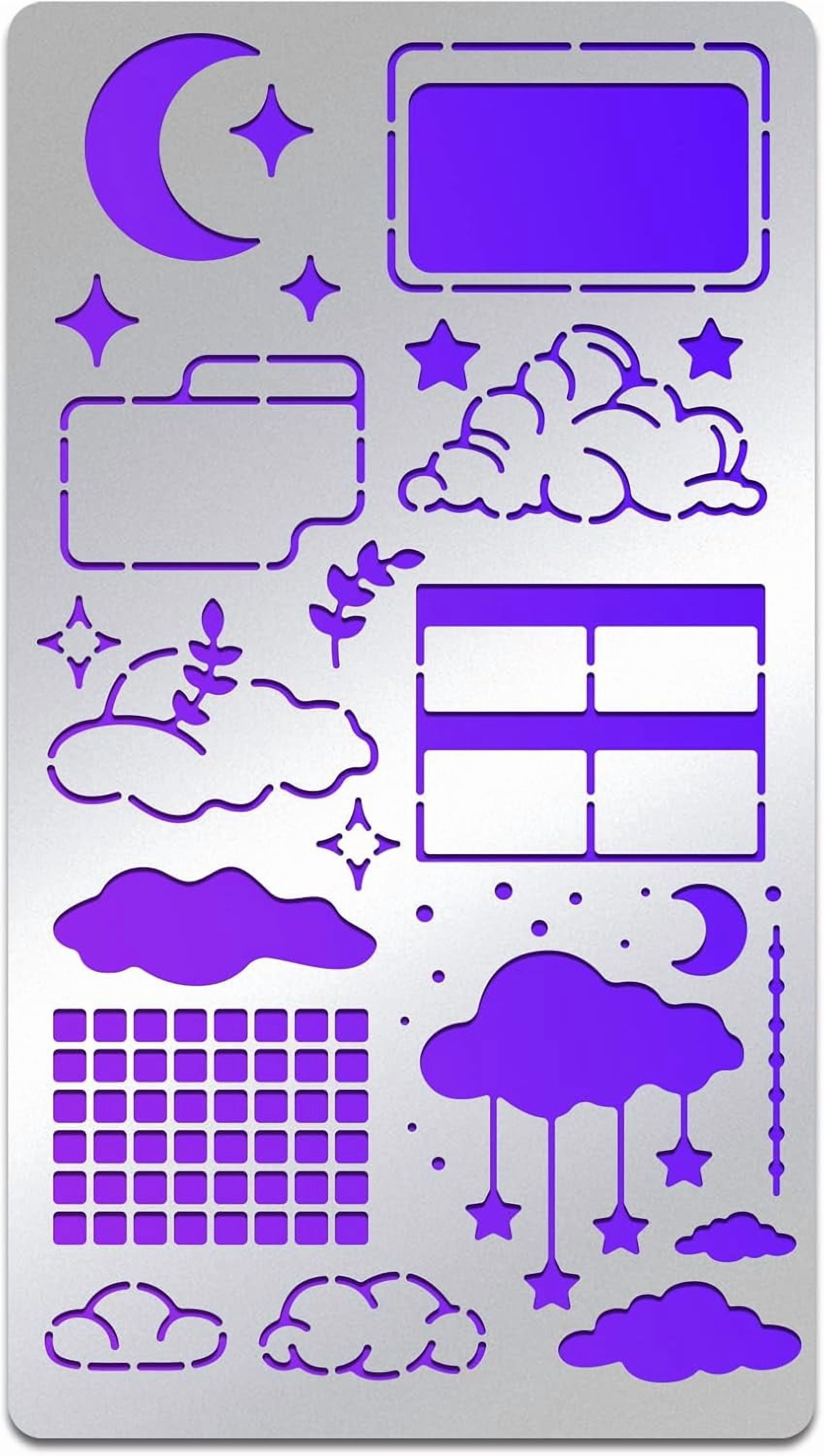Cloud Stencils 7x4 Inch Moon Mystic Cloud Metal Painting Template Star ...