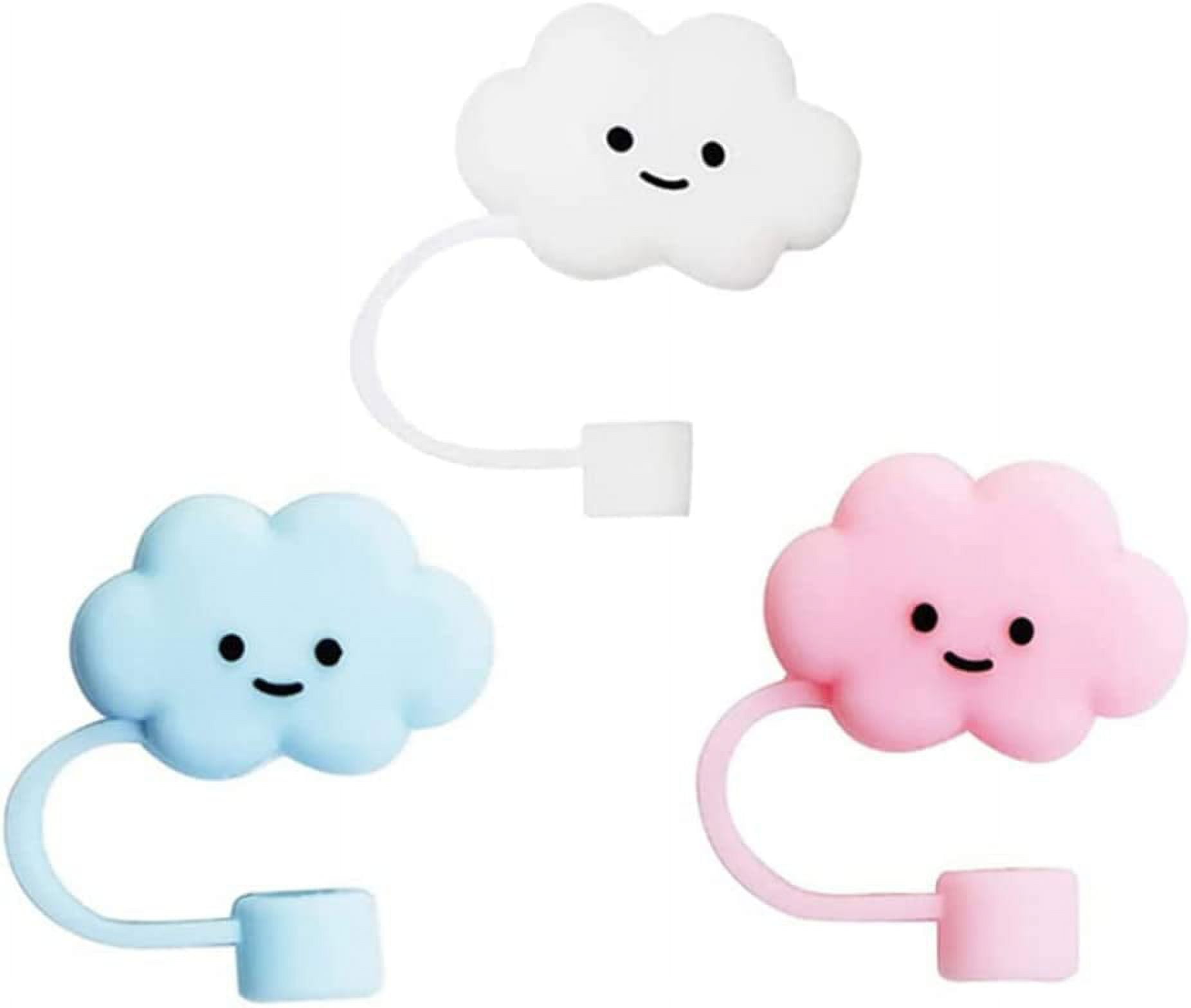 Cloud Straw Tips Covers, 3 Packs Silicone Straw Plug Reusable Drinking ...