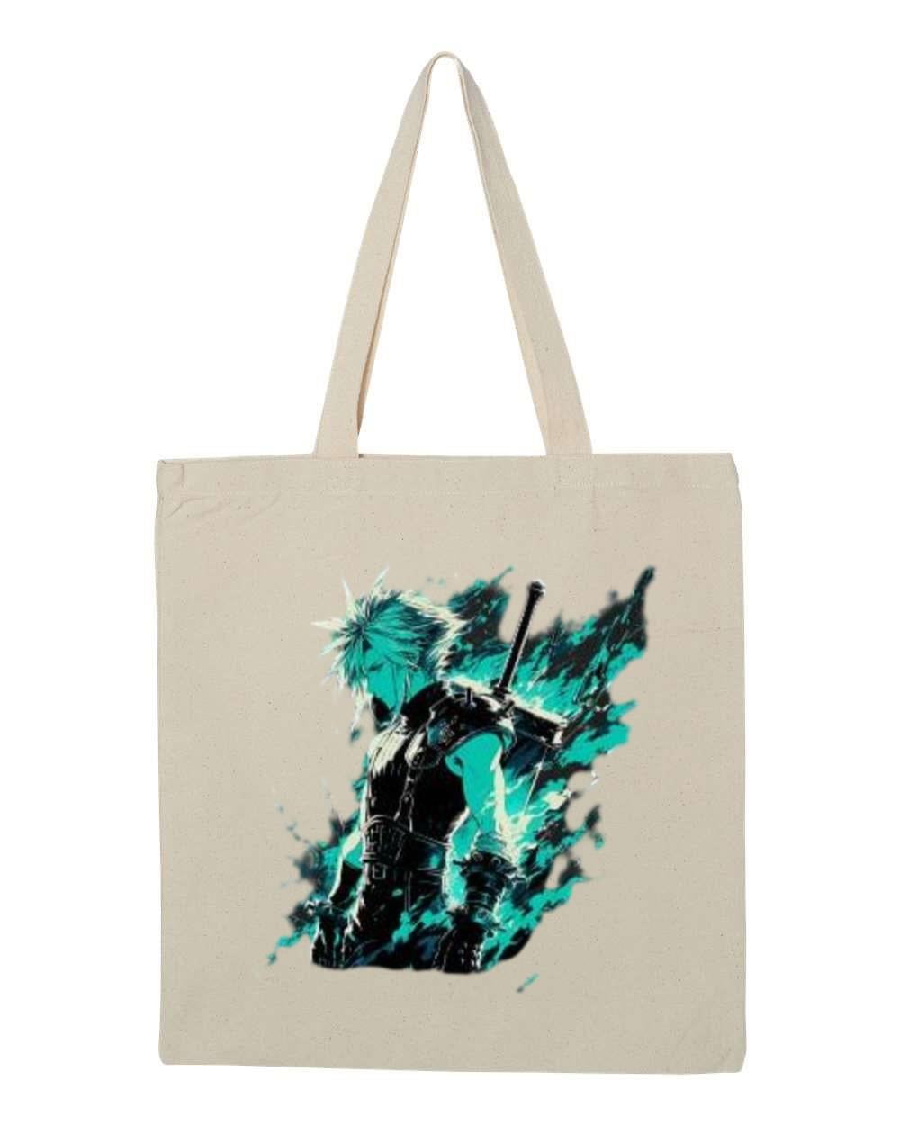 Cloud Strife Graphic With A Fantasy Final Fantasy Game Hero Tote Bag ...
