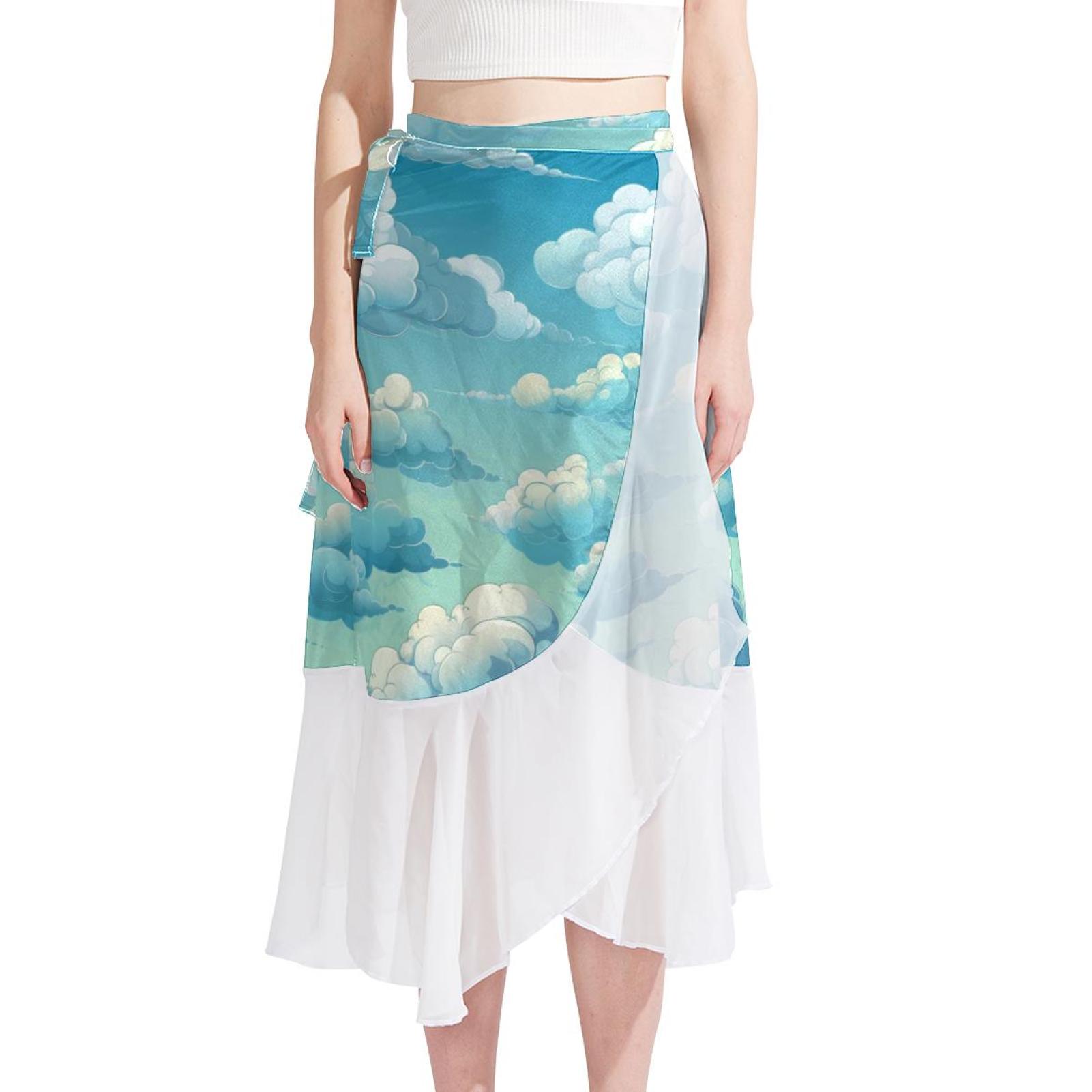Cloud Stunning Chiffon Beach Skirt for Women - Beach Skirts for Summer ...