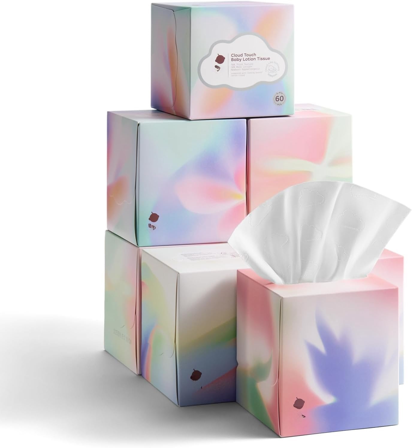Cloud Touch Soft Facial Tissues, 8 Cube Boxes, , -based Materials ...