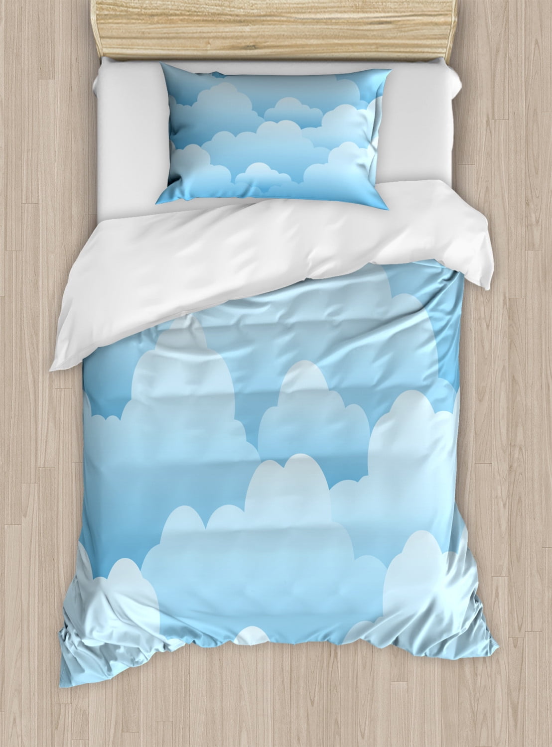 Cloud Twin Size Duvet Cover Set, Digital Design Consecutive Segments ...