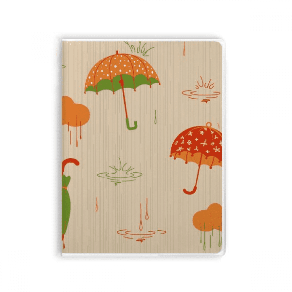 Cloud Umbrella Rain Drip Weather Notebook Gum Cover Diary Soft Cover Journal - Walmart.com