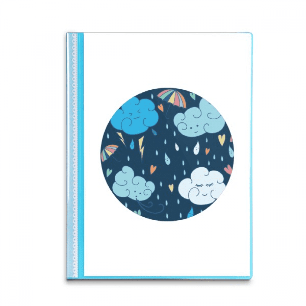 Cloud Umbrella Rain Heart Book Sheet Protectors Portfolio Binder Folder ...
