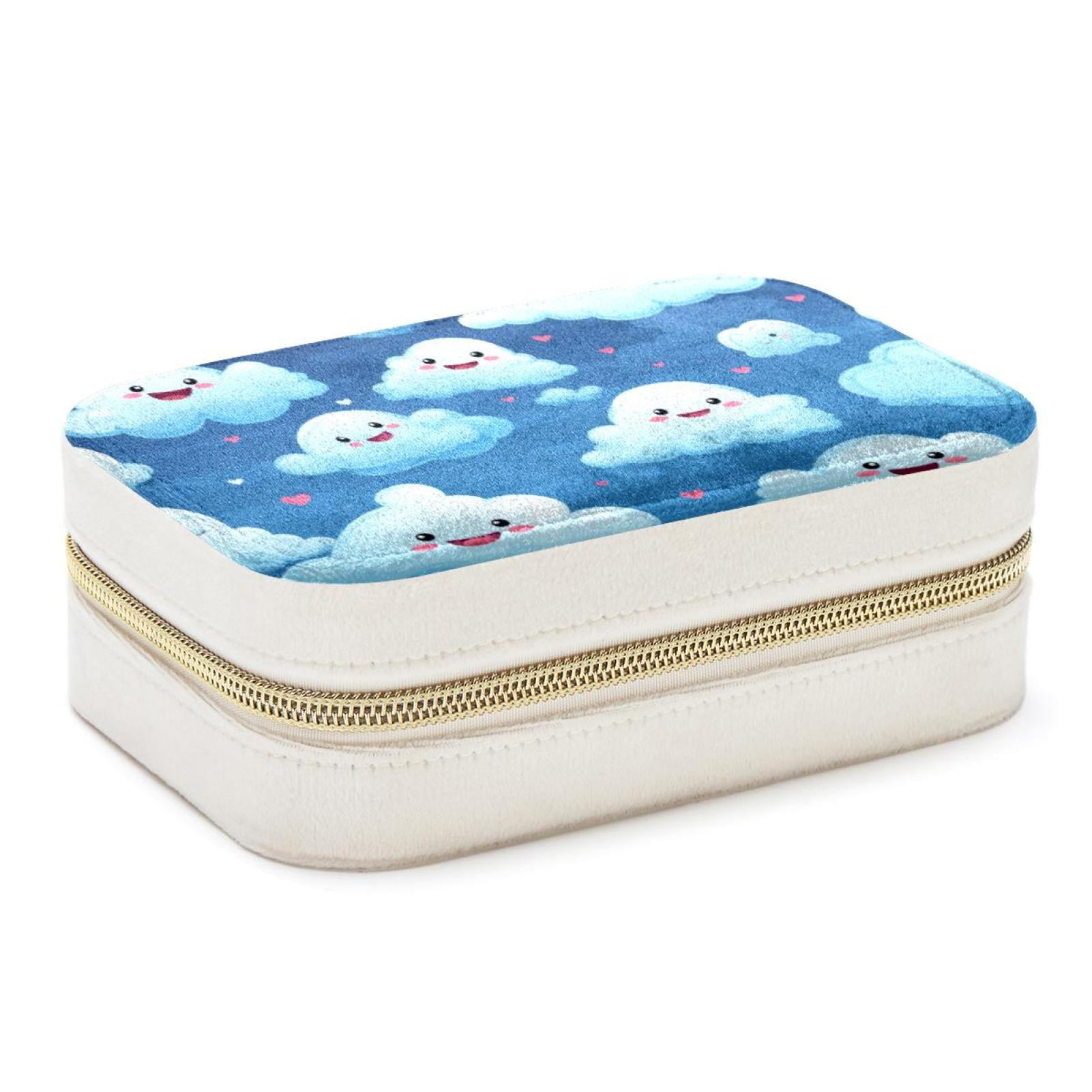 Cloud Velvet Portable Travel Organizer Box with Removable Compartment ...