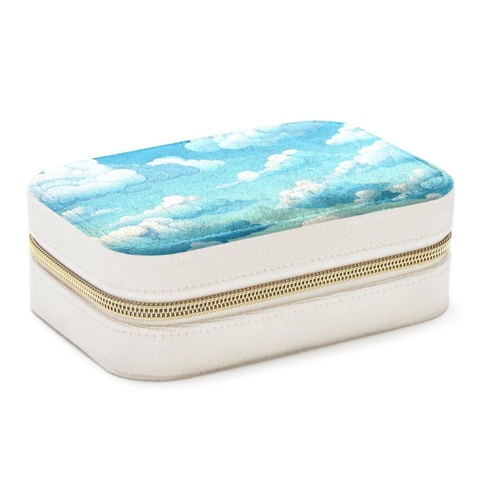 Cloud Velvet Portable Travel Organizer Box with Removable Compartment ...