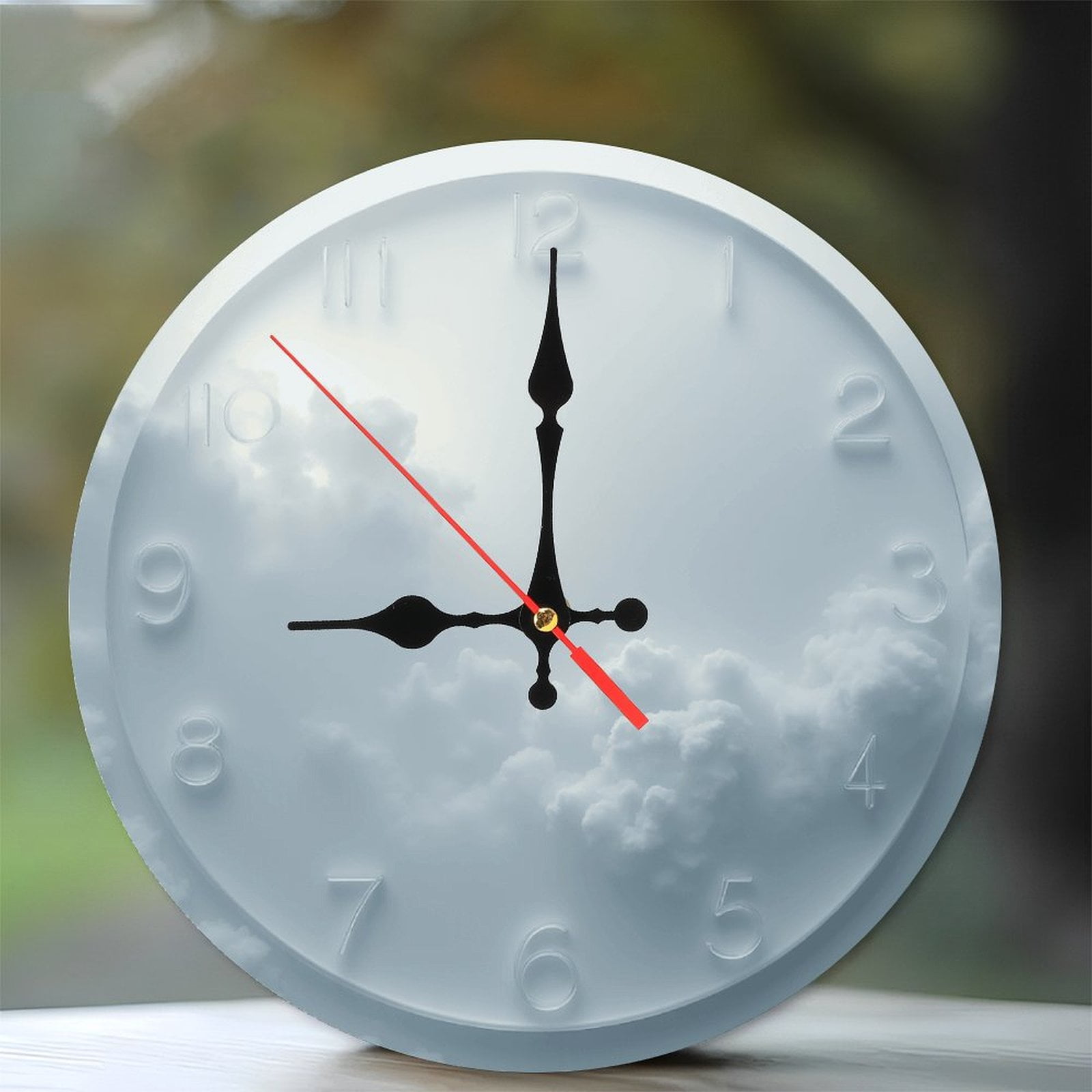 Cloud Wall Clock with Minimalist Design for Home Decor 10-Inch Silent ...