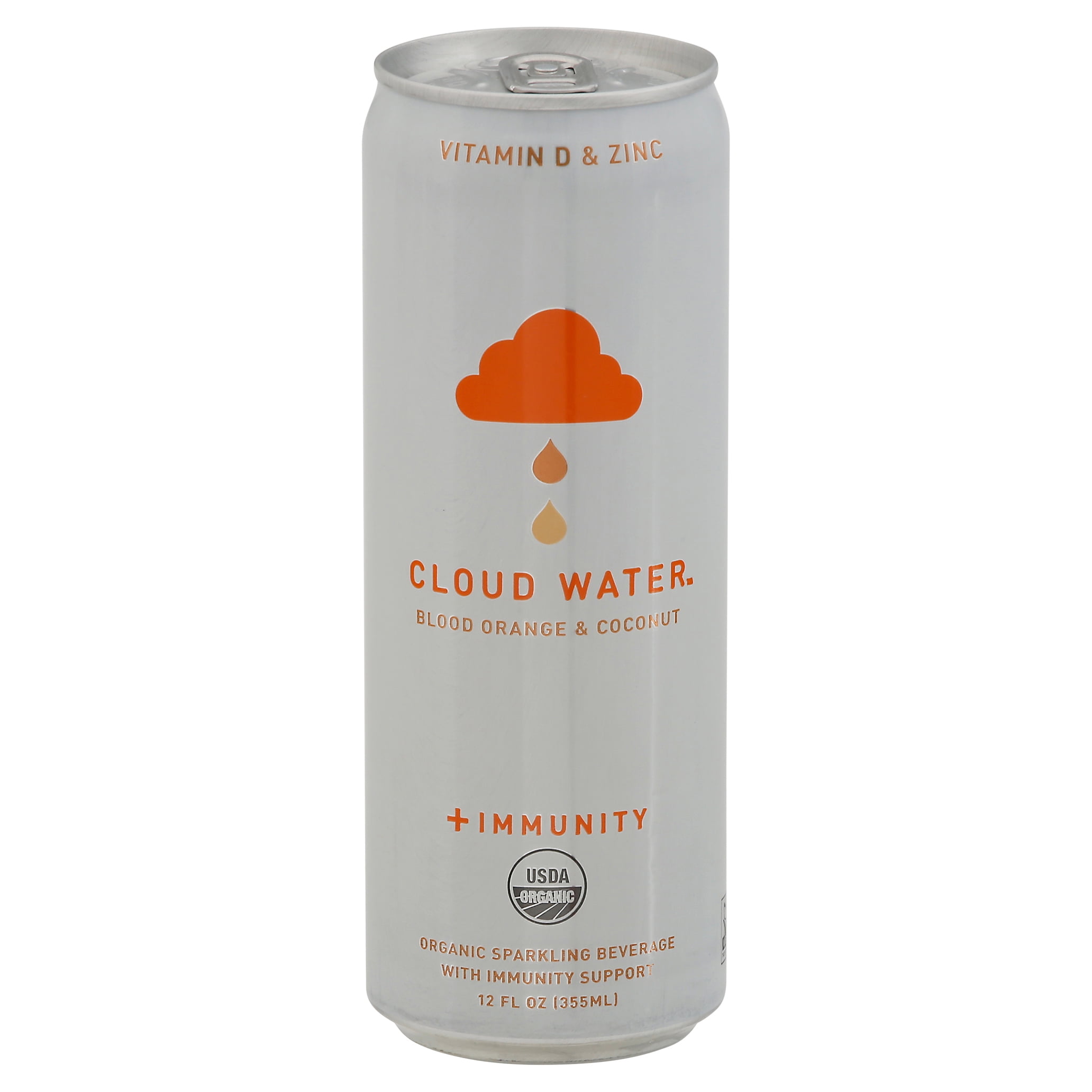 Cloud Water Immunity Sparkling Blood Orange Coconut Beverage 12 fl oz (Pack of 12) - Walmart.com