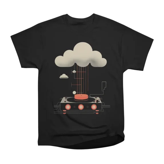 Cloud Wave Turntable T-Shirt Tee Gift For Him Merch For Her Apparel For ...