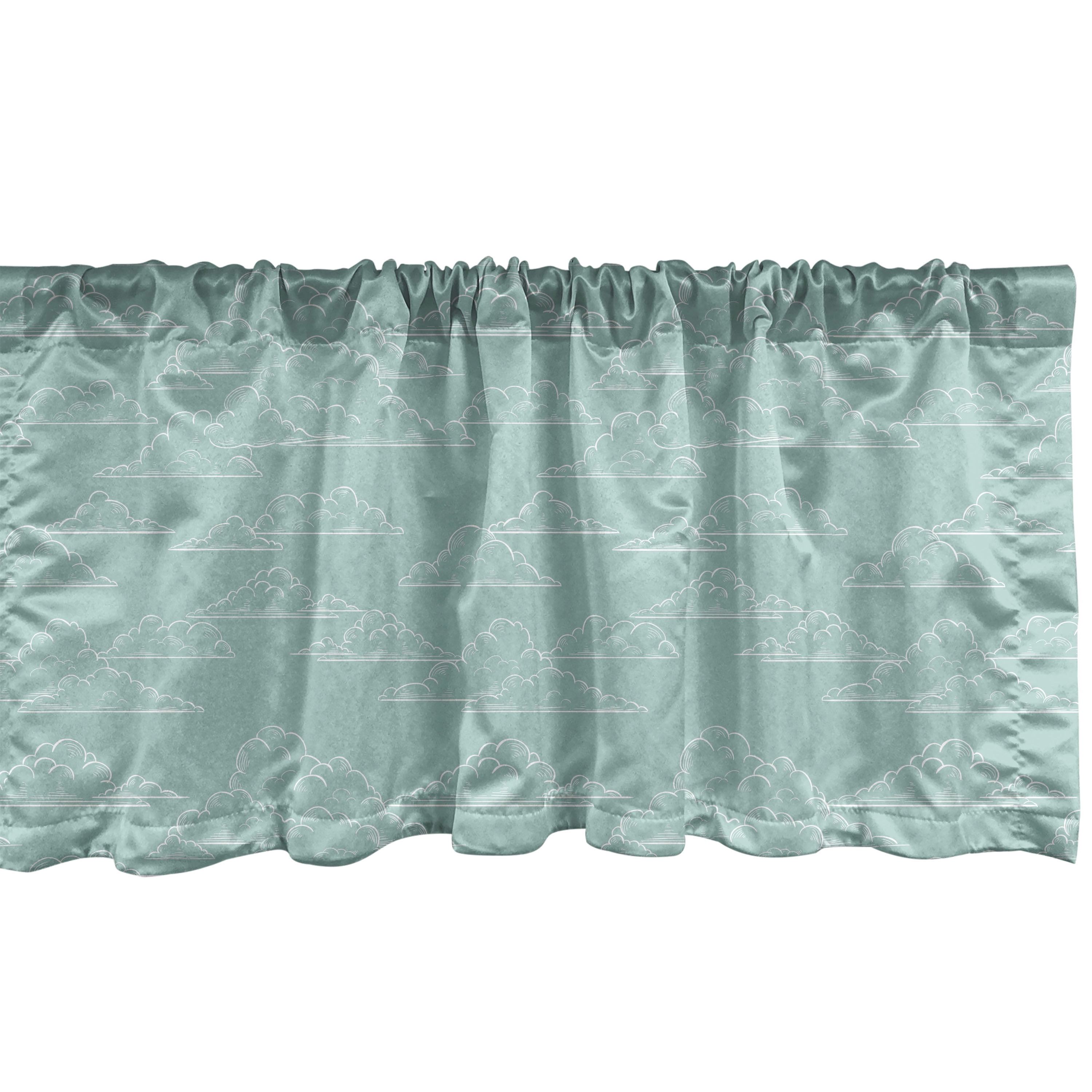 Ambesonne Cloud Valance Pack of 2, Grunge Spring Season Pattern, 54"X12 ...